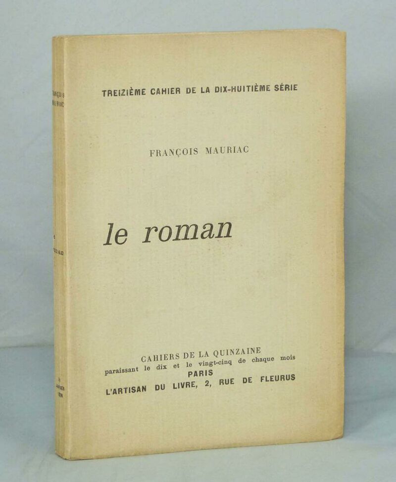 Le Roman | François Mauriac - Librairie KOEGUI