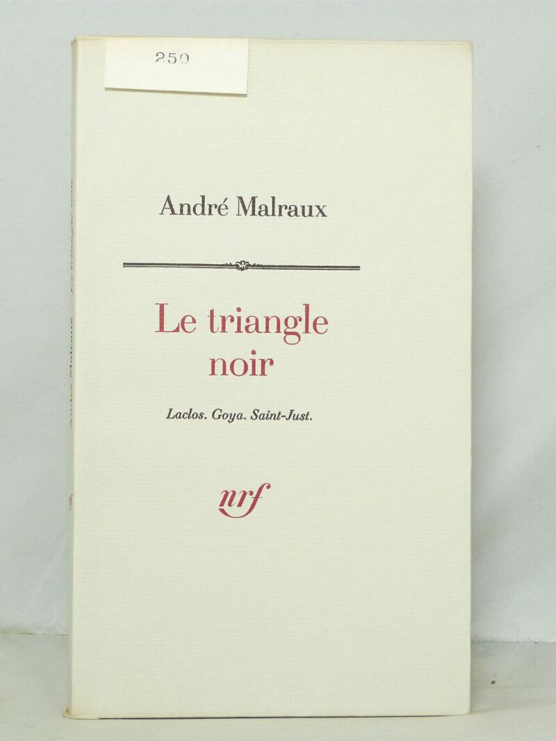 Le Triangle noir., édition originale | André Malraux - Librairie KOEGUI
