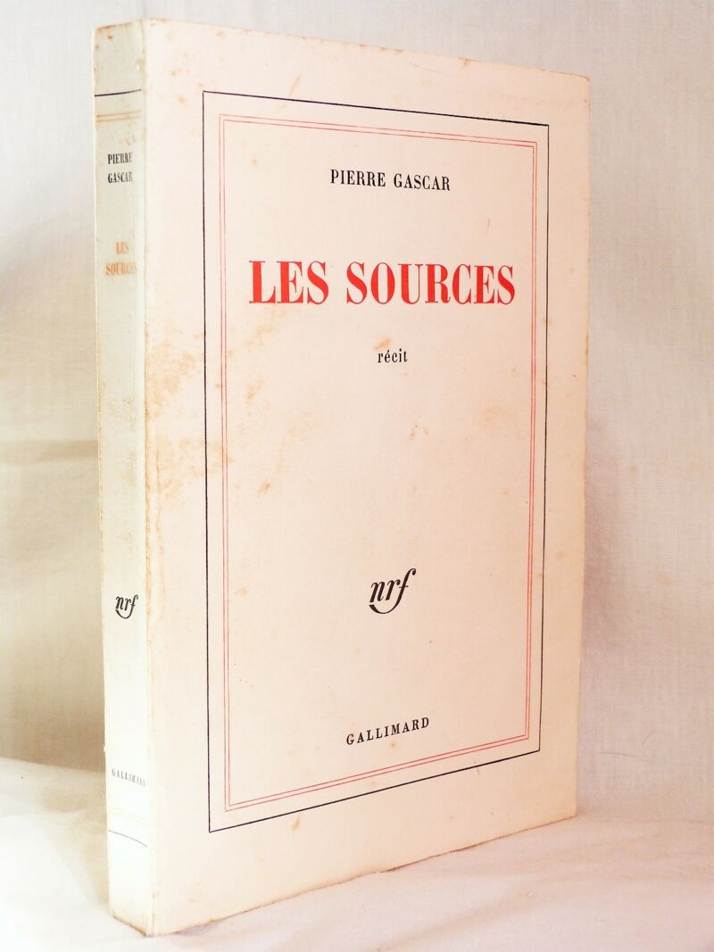 Les sources, édition originale | Pierre Gascar - Librairie KOEGUI
